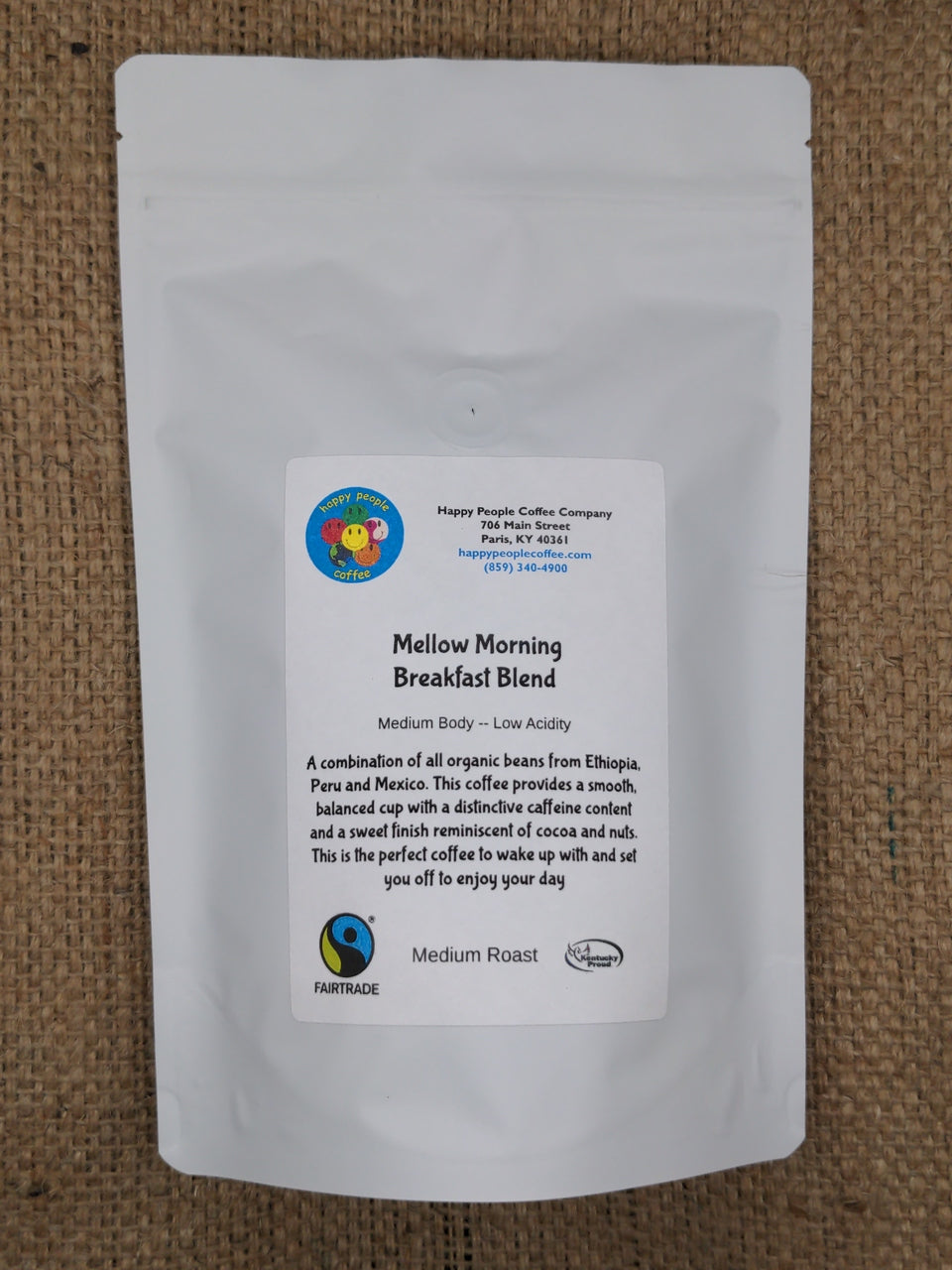 12 oz Mellow Morning – Happy People Coffee Company